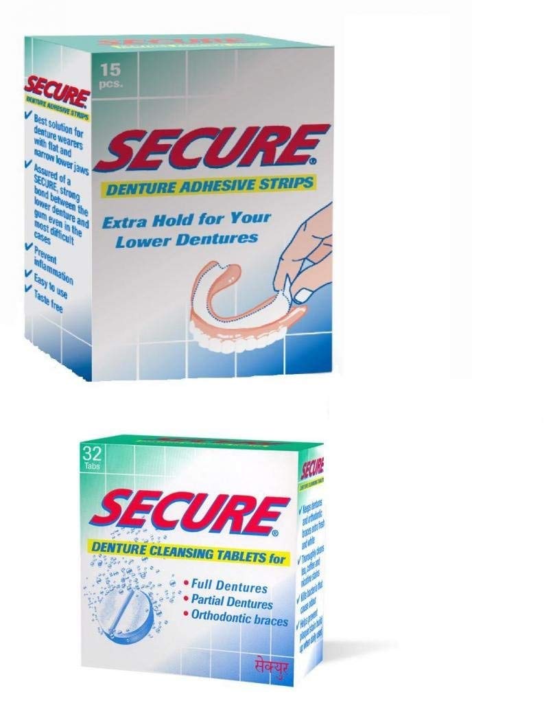 SECURE Denture Adhesive Strips 15pcs - Toothmonk